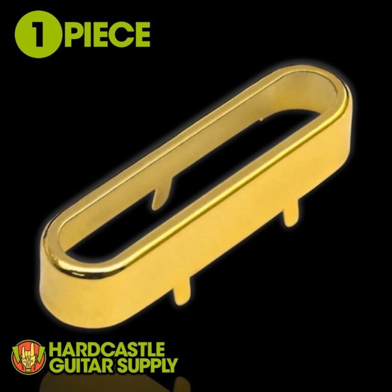 Open-Top Single Coil Pickup Cover (Gold) - Hardcastle Guitar Supply